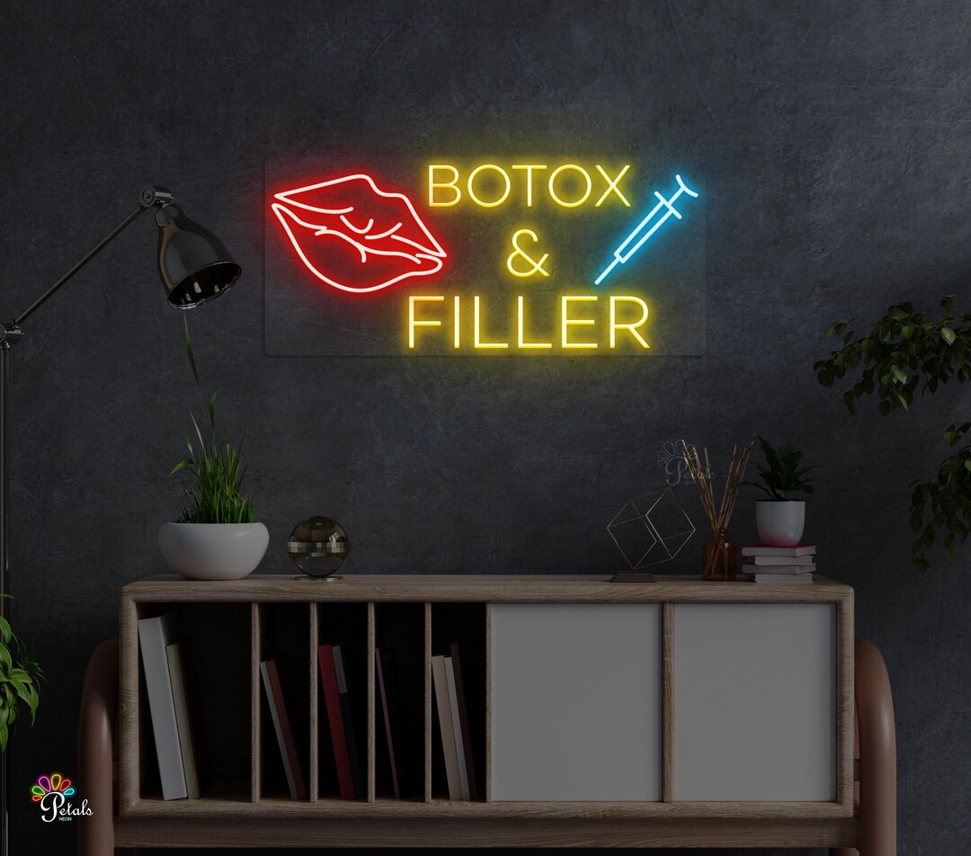Botox and Filler Neon Sign, Beauty Clinic Wall Decor, LED Light for ...