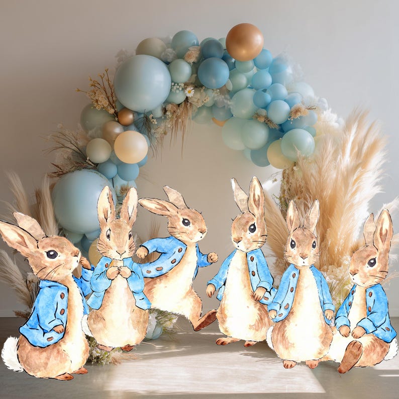 Blue Peter Rabbit Cutout, Baby Shower Decor, Lawn Sign, Yard Sign, Baby ...