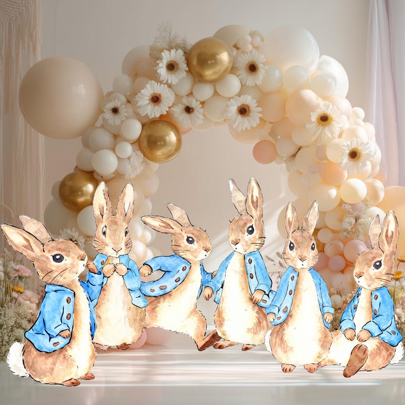 Blue Peter Rabbit Cutout, Baby Shower Decor, Lawn Sign, Yard Sign, Baby ...