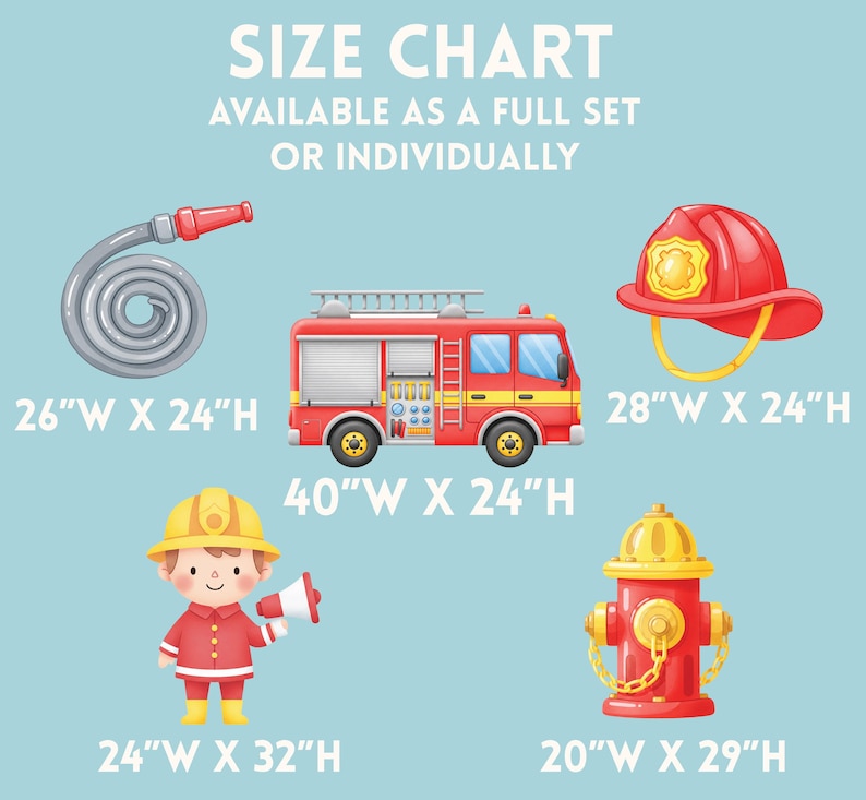 Firefighter Cutouts, Birthday Party Decor, Firetruck, Baby Shower, Baby ...