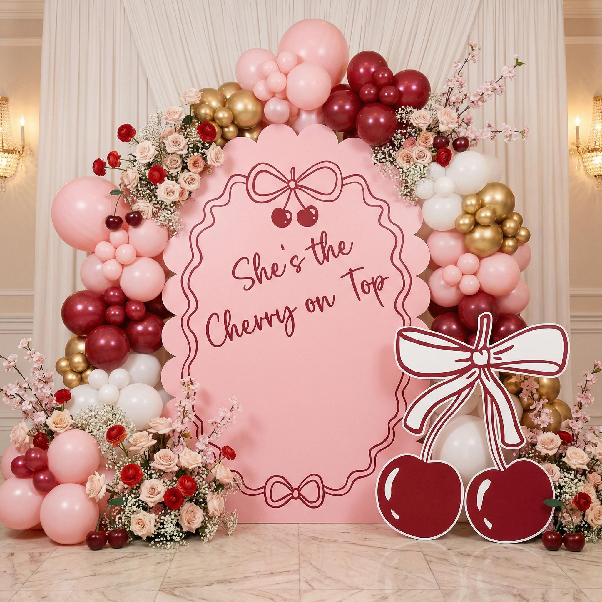 Cherry on Top Cutouts Set, Berry First Birthday, Sweet One, Baby Shower ...