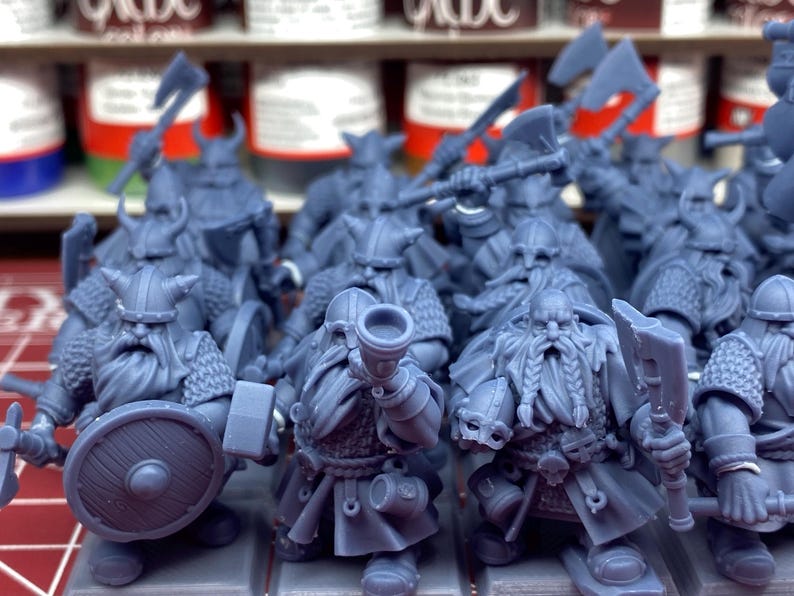 Dwarf Warriors Sons of Ymir Miniatures by Highland Miniatures - 10mm ...