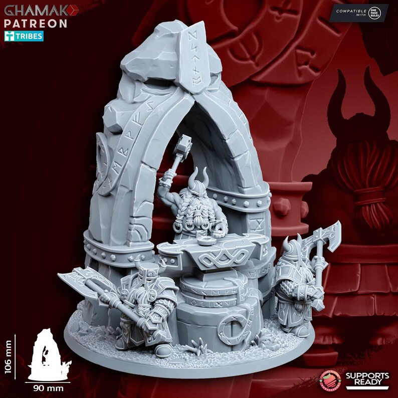 Dwarf Miniatures Ancestral Forge / Darf Kingdom of Ghamak - 10mm / 28mm ...