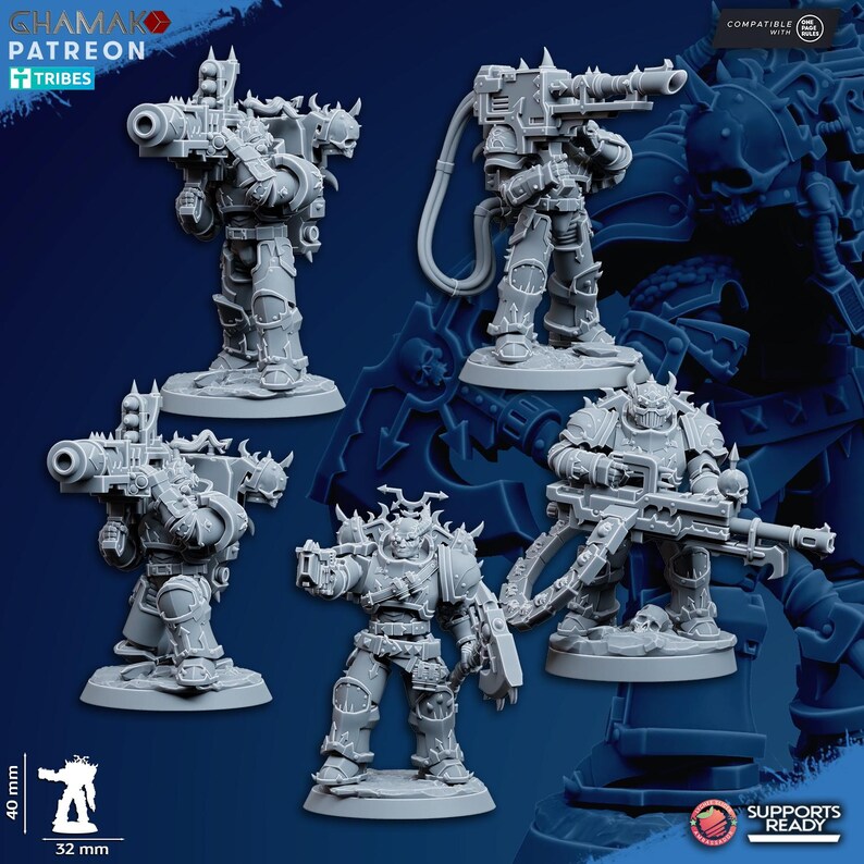 Heretics Traitor Desolators | Chaos Knights 28mm | 32mm | Proxies Chaos ...