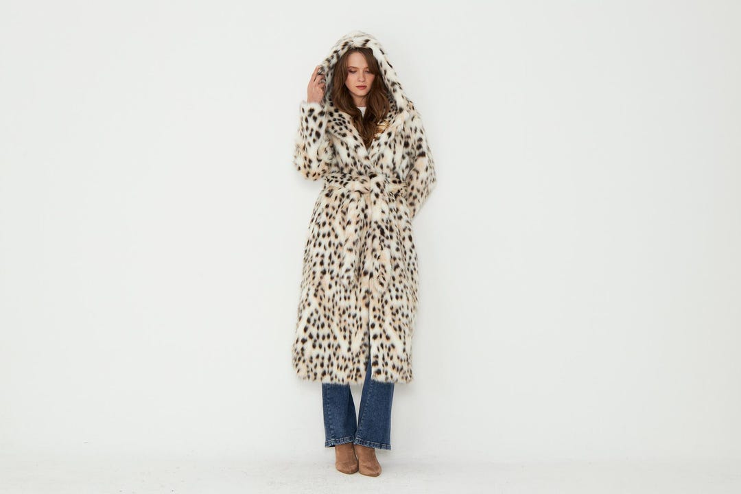 Premıum Women Faux Fur Lynx Cobra Hooded Coat - Etsy