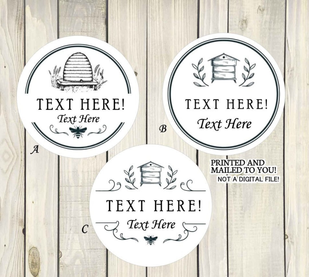 Honey Sticker, Honey Jar Labels, Bee Favor Labels, Canning Jar, Honey ...