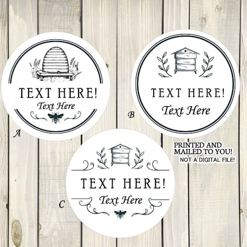 Honey Sticker Honey Jar Labels Bee Favor Labels Canning - Etsy