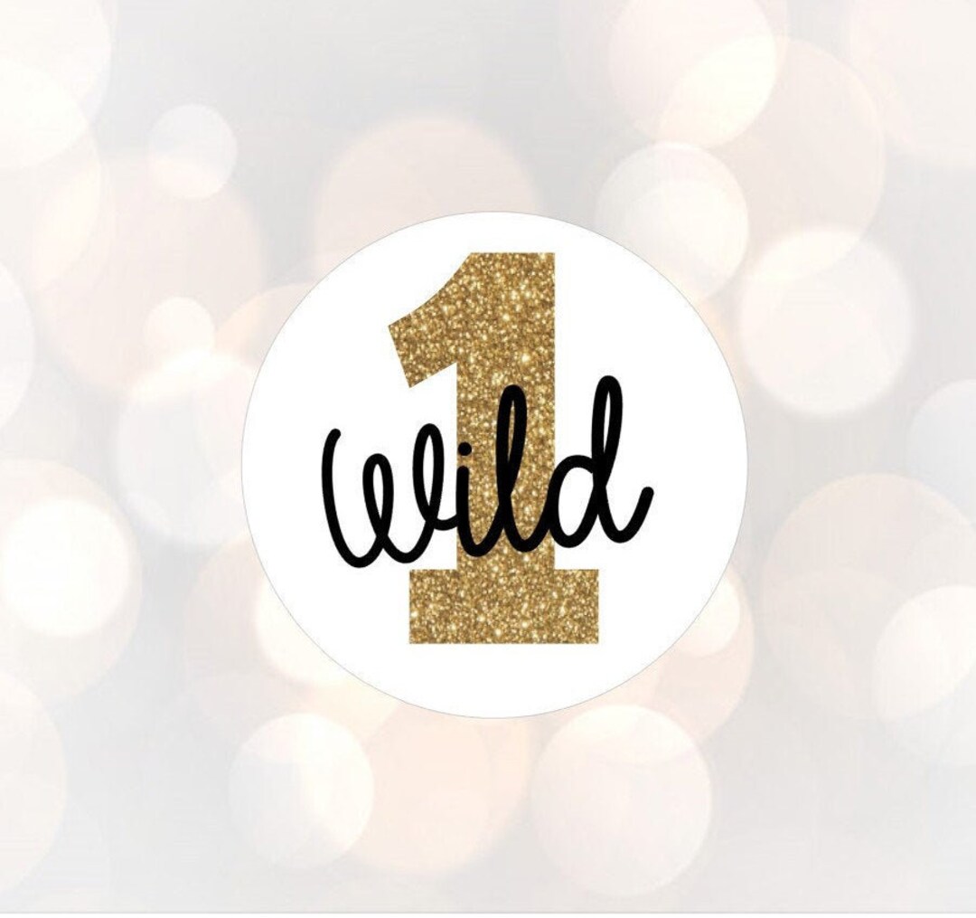 Wild One Stickers, Gold Letters, Birthday Favors, First Birthday, Wild ...