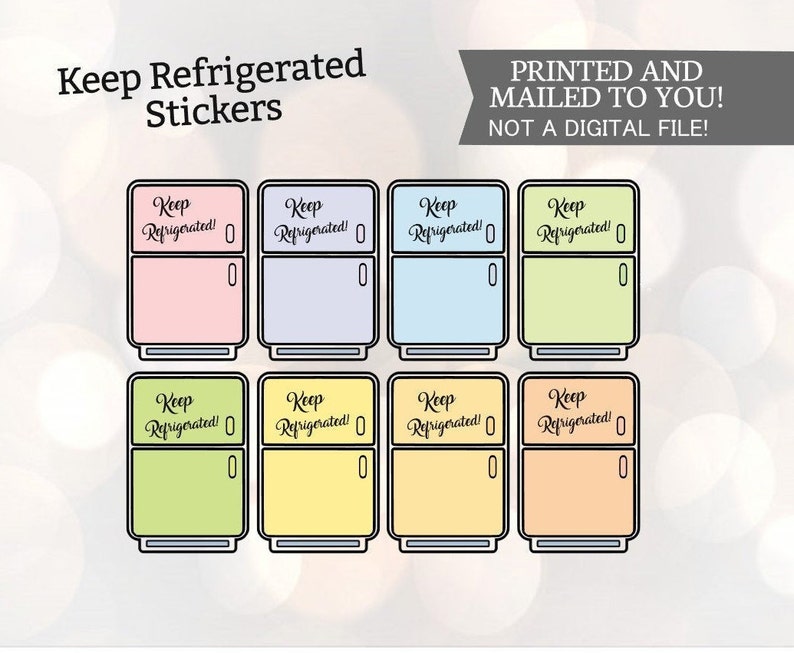 30 Keep Refrigerated Refrigerator Sticker Labels Matte or | Etsy