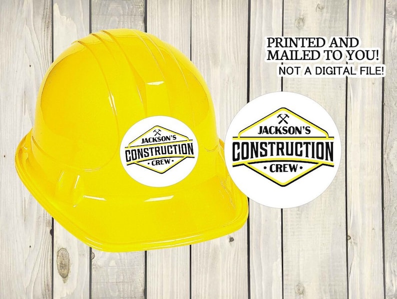 Construction Birthday Stickers Loads of Fun Stickers - Etsy