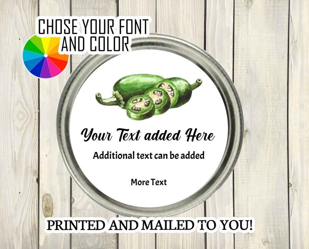 Personalized Jalapenos Lables, Pickled Jalapeno Labels, Homemade Label ...