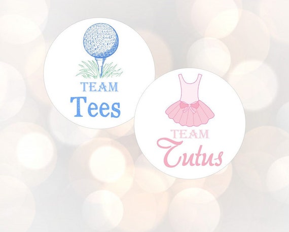 Tees or Tutus Stickers Tees or Tutus Gender Reveal Tees or | Etsy