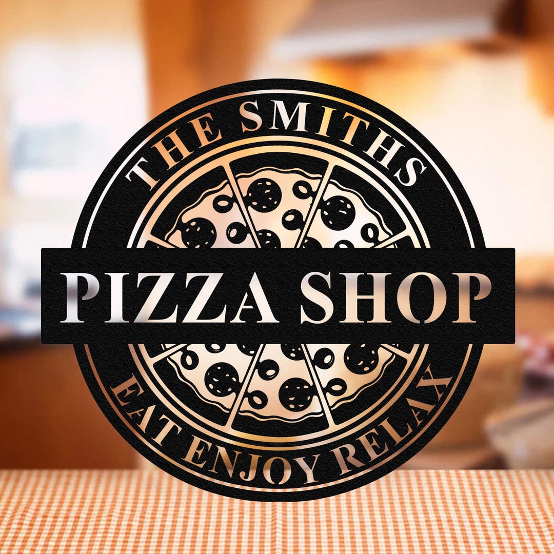 Custom Pizzeria Metal Sign, Personalized Pizza Shop Decor - Etsy