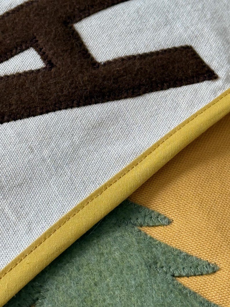 Fox Flag Pennant | Retro Wall Hanging | Banner | Vintage Style - Etsy
