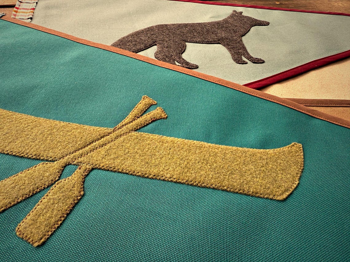 Fox Flag Pennant | Retro Wall Hanging | Banner | Vintage Style - Etsy