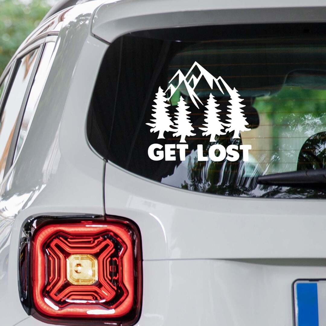 Get Lost Trees Car Decal, Adventure Vinyl Sticker for Windows ...