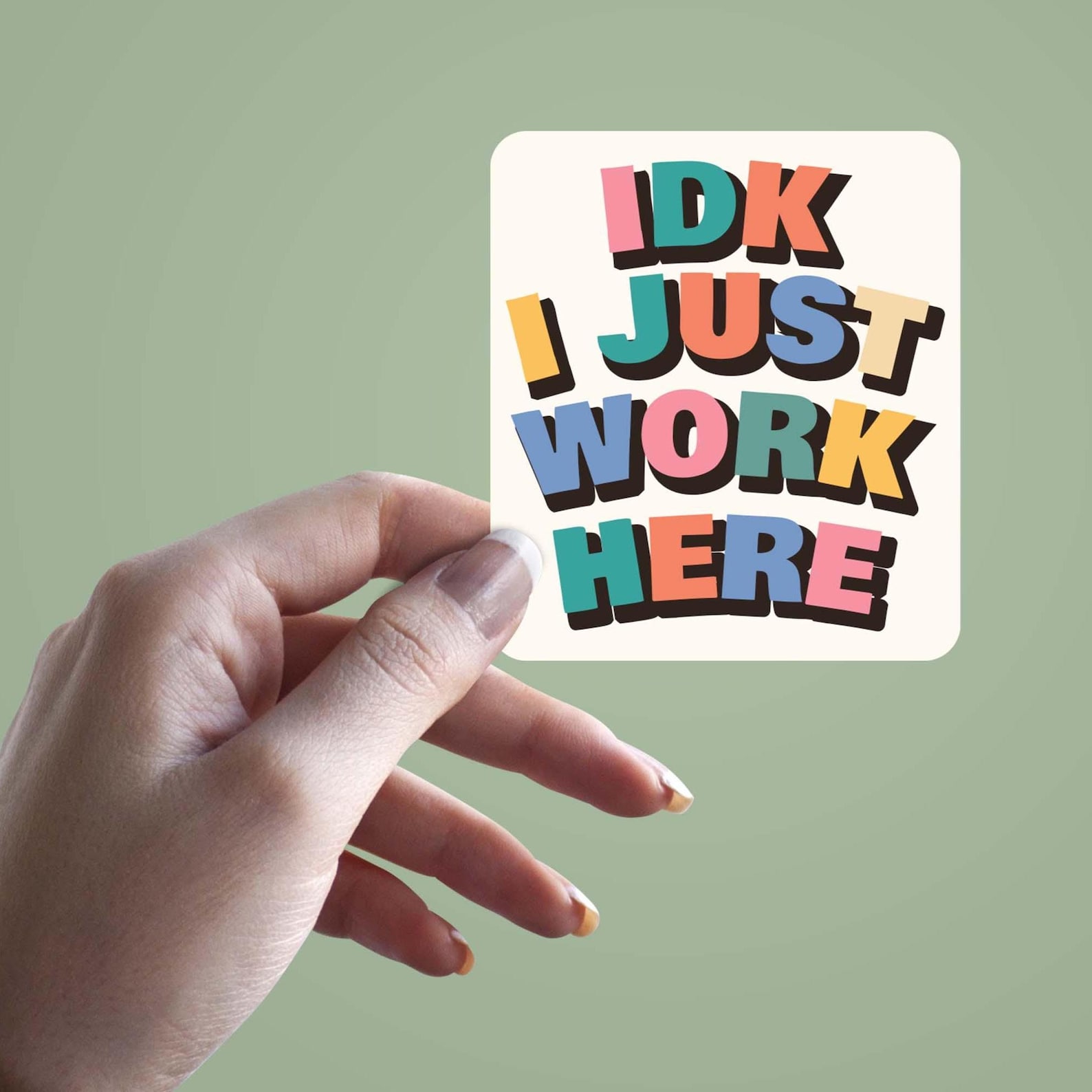 IDK I Just Work Here Sticker, Funny Work Sticker, Office Humor Decal ...