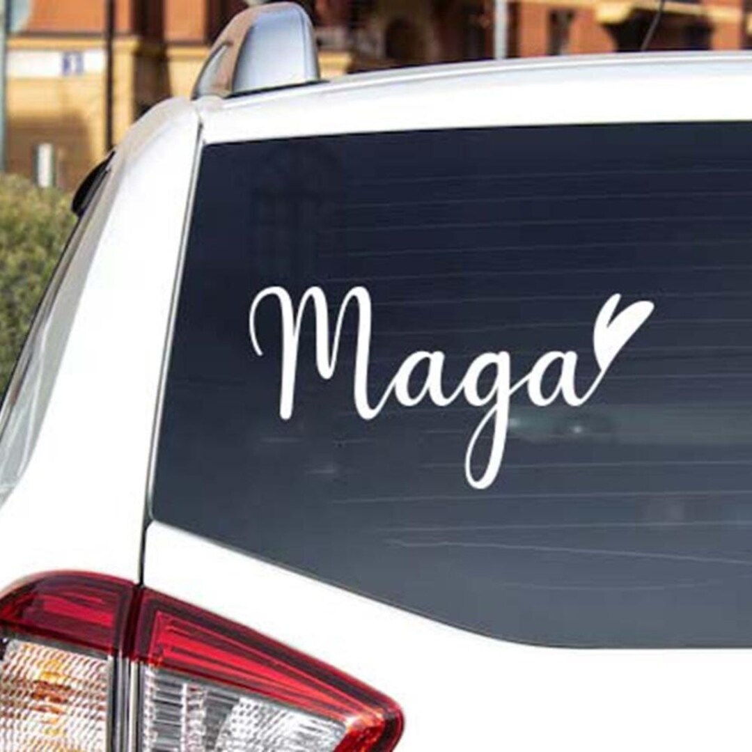 MAGA Car Decal, Trump 2024 Sticker, Make America Great Again Window ...