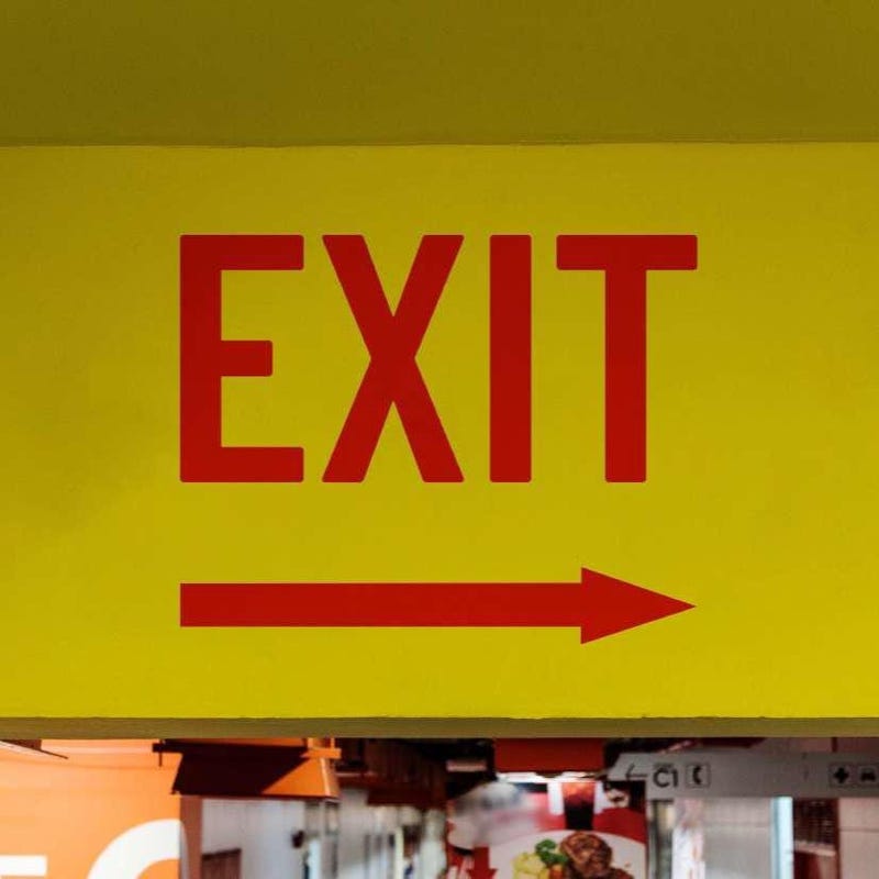 Exit Sign With Arrow - Etsy