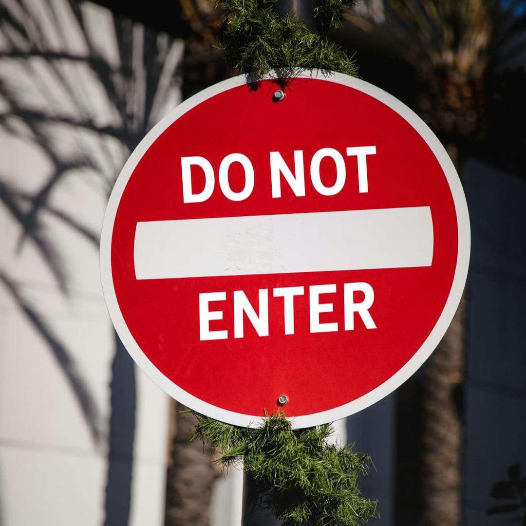 Do Not Enter Sign Decal, Custom Traffic Warning Sign for Business, Road ...