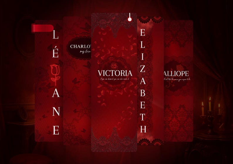 Personalised Bookmark Printable | Boudoir French Style | Custom Name ...