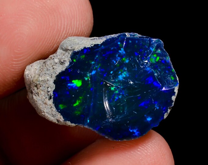 Opal, Black Opal Raw, Loose Black Opal Gemstone, Cut Grade Rough, Opal ...