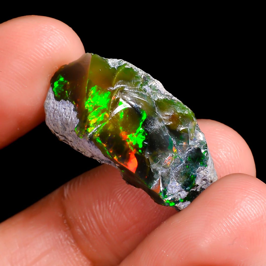 Opal, Black Opal Raw, Loose Black Opal Gemstone, Cut Grade Rough, Opal ...