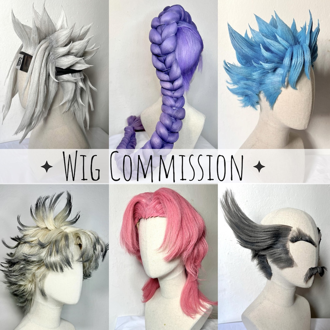 Custom Cosplay Wig | Made to Order Wig Anime | Handmade Wig for Cosplay ...