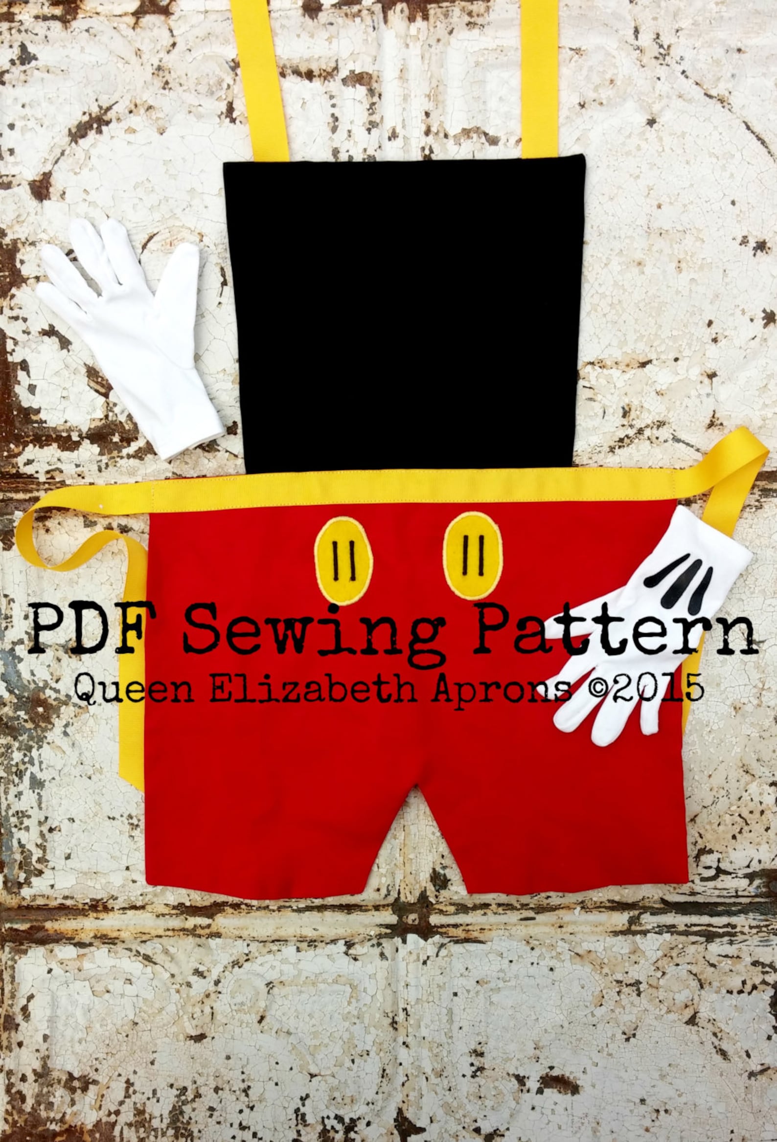 MICKEY MOUSE Halloween Cartoon Child Costume Apron Pdf Sewing - Etsy