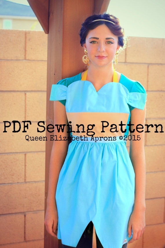 JASMINE Aladdin Princess Halloween Costume Apron PDF Sewing - Etsy