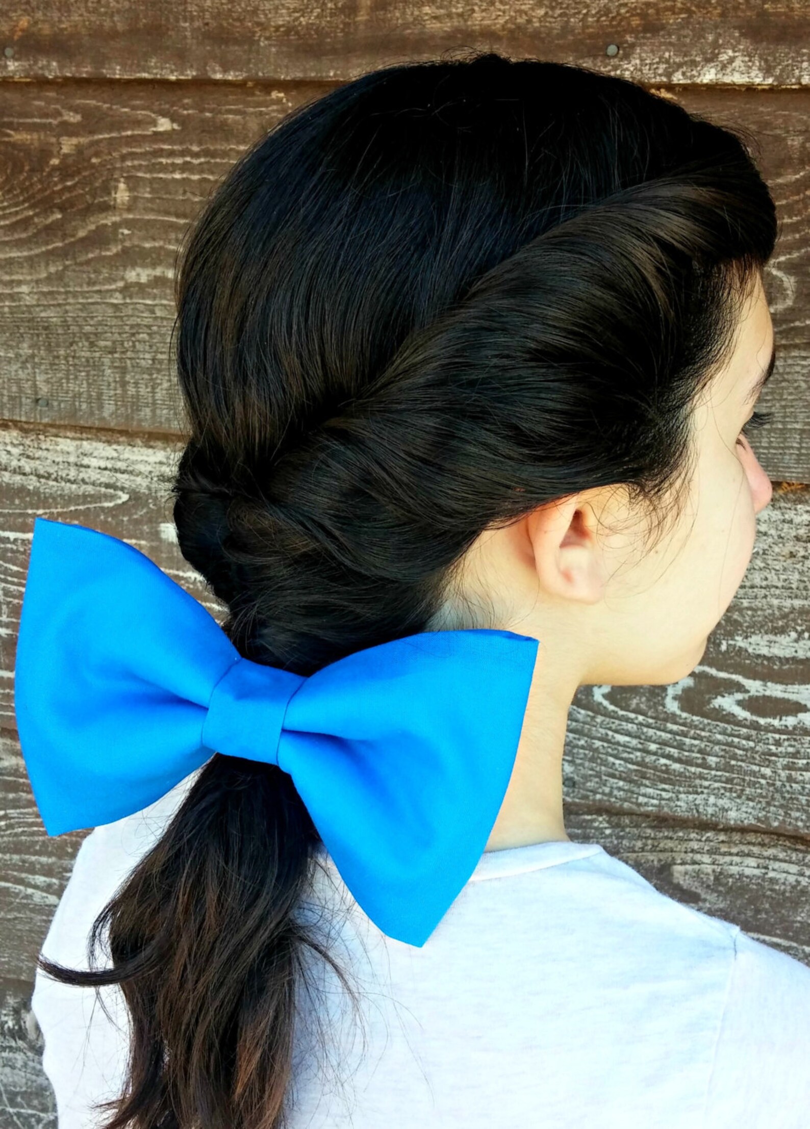 BELLE Beauty and the Beast Large Blue HAIR BOW. Disney - Etsy
