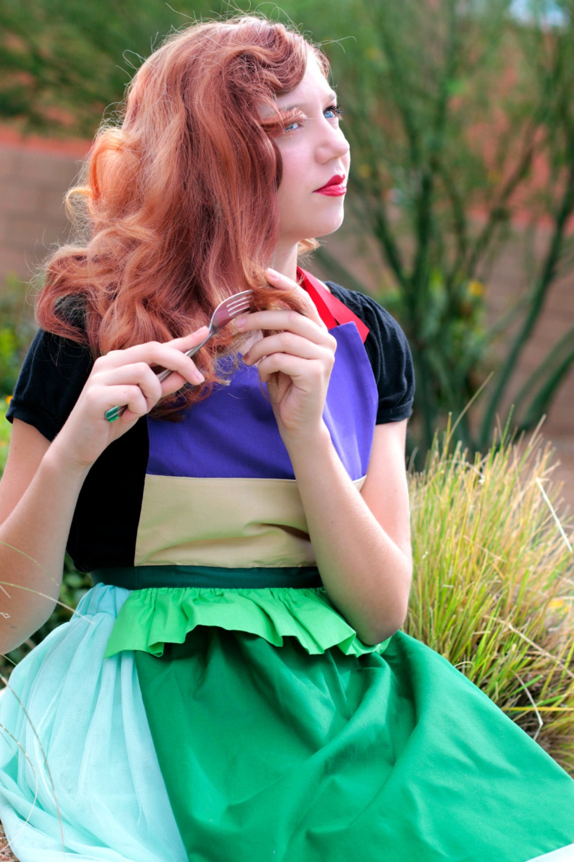 Ariel Little Mermaid Princess Costume Apron PDF Sewing PATTERN. Girls ...