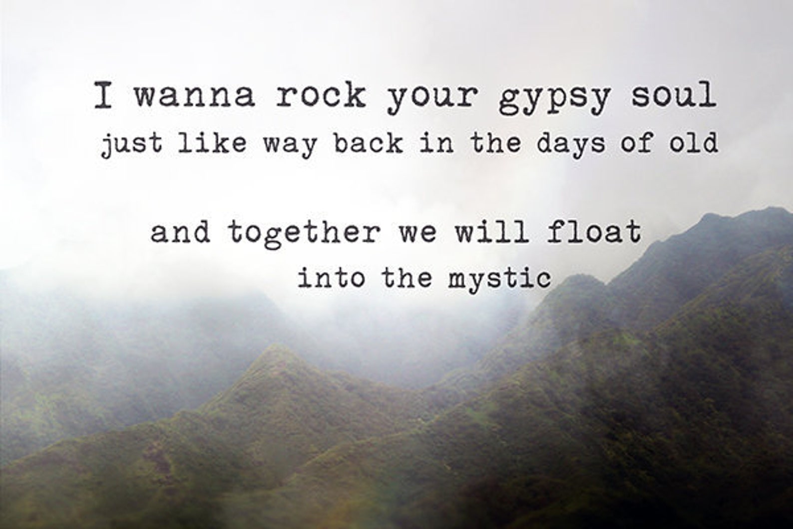 Into the Mystic Van Morrison Rock Your Gypsy Soul Art Print ...