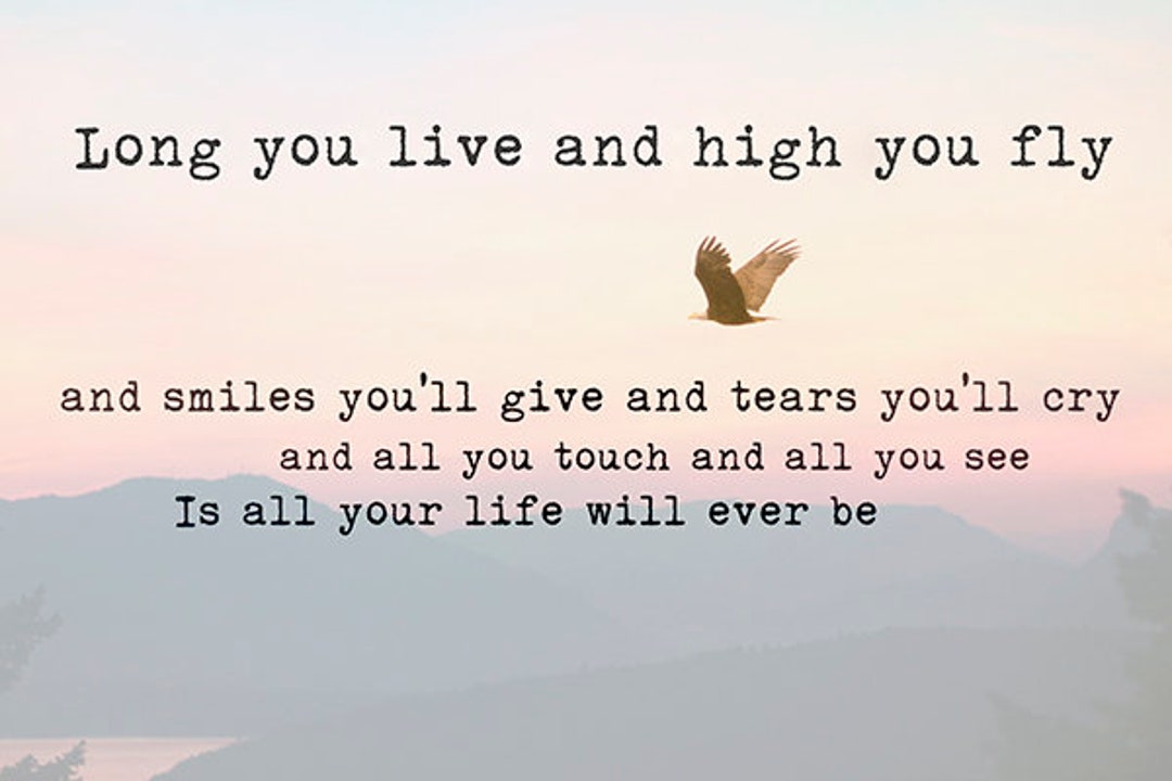 High You Fly - Pink Floyd Art Print, Breathe Photography, Sky, Fly ...