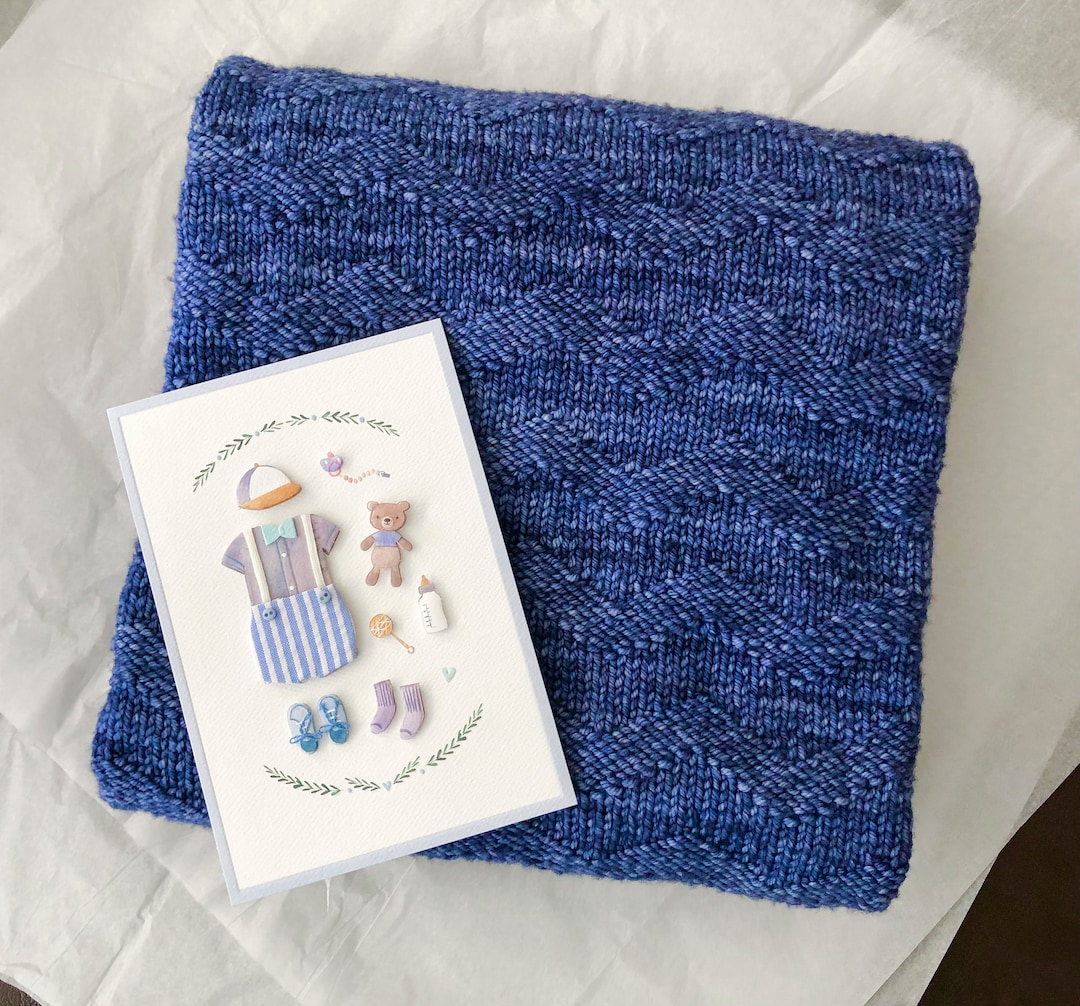 Knitting Pattern: Blockhead Chevron Baby Blanket - Etsy