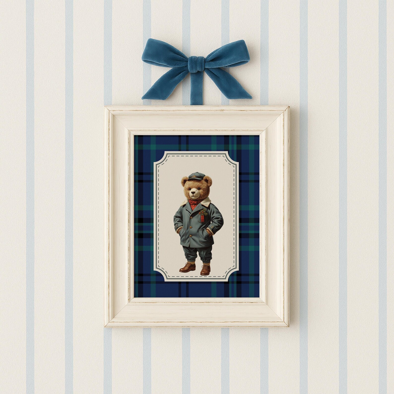 Vintage Polo Teddy Bear Nursery Prints - Etsy