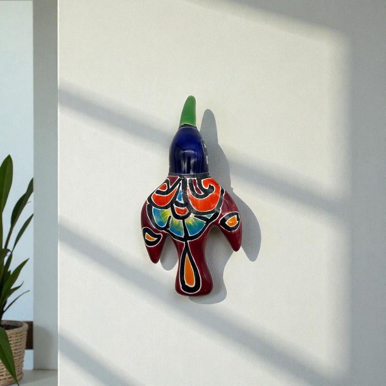 Talavera Hummingbird Wall Accent | Hand-painted Mexican Art - Etsy