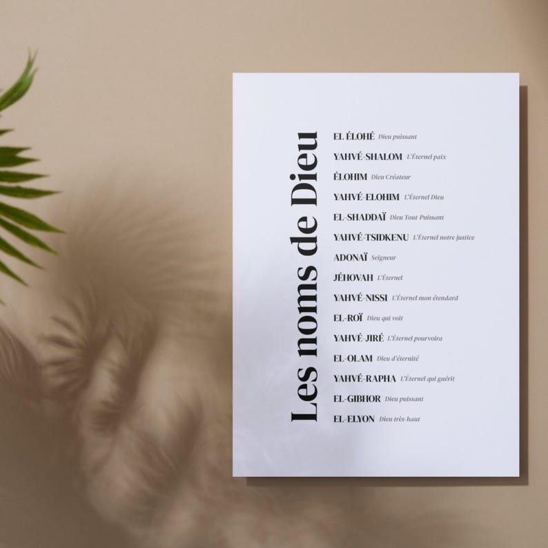 Printable Bible Verse Chart of God's Names, Bible Verse Chart ...