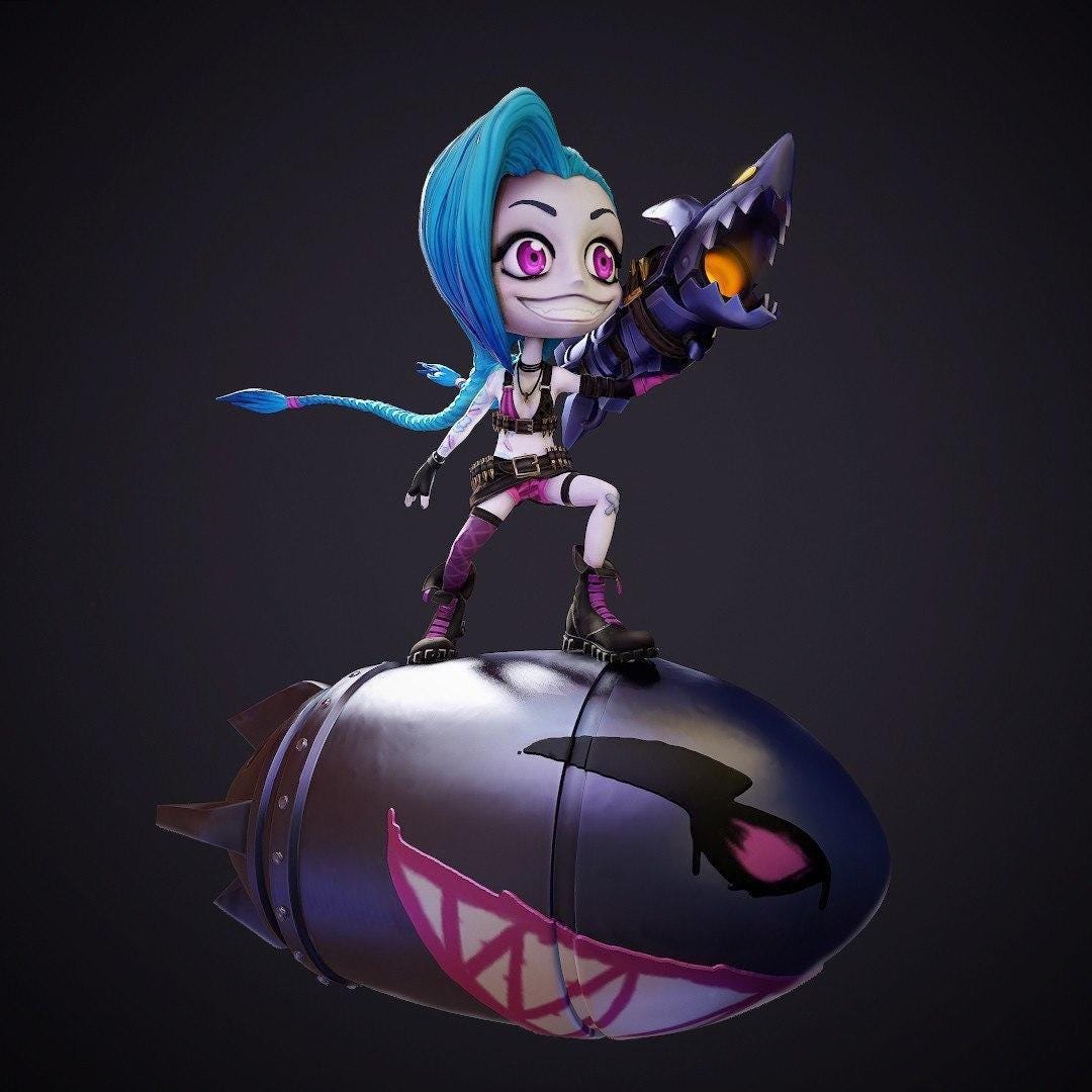 Jinx Cartoon Stl Files for 3D Printer, Digital File - Etsy