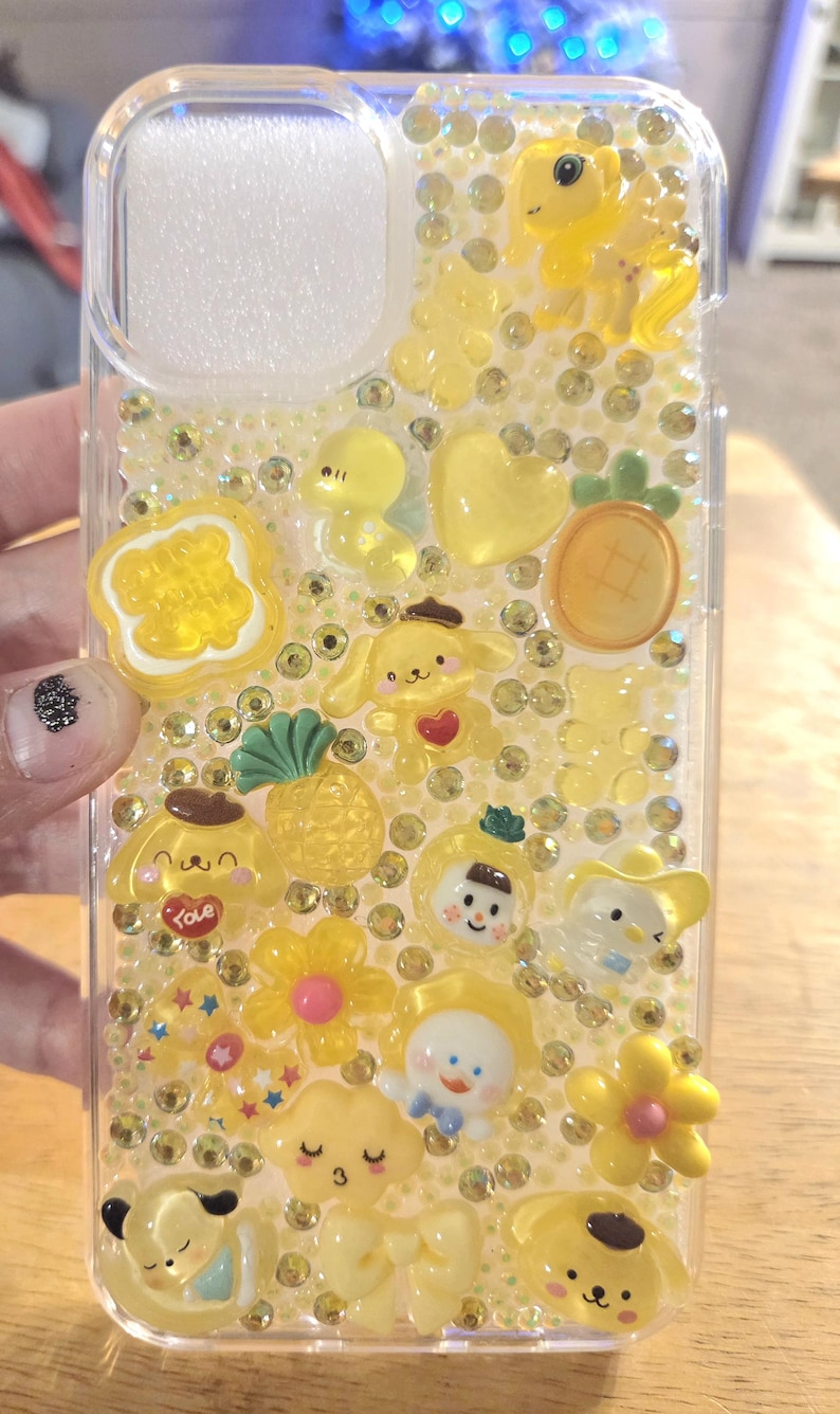Sunny Kawaii Yellow iPhone 15 Pro Max Decoden Phone Case - Etsy