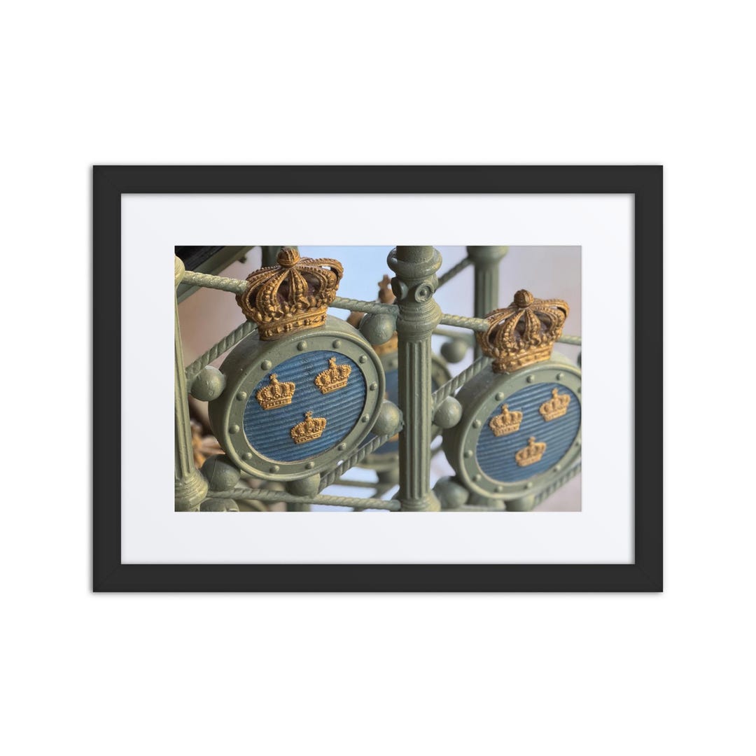 Sweden Three Crowns Royal Coat of Arms - Building Art Framed Poster - Etsy