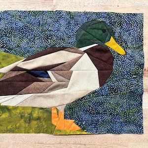 Mallard Duck Fpp--woodland and Riverside Animals Series--paper Piecing ...
