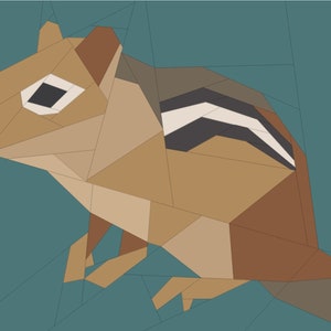 Chipmunk Fpp--woodland and Riverside Animals Series--paper Piecing ...