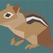 Chipmunk Fppwoodland and Riverside Animals Seriespaper Piecing Quilt ...