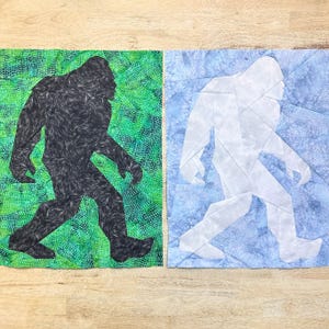 Bigfoot Fpp--sasquatch--yeti--abominable Snowman--paper Piecing Quilt ...