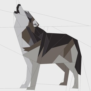Howling Wolf Fpp--paper Piecing Quilt Block Pattern - Etsy