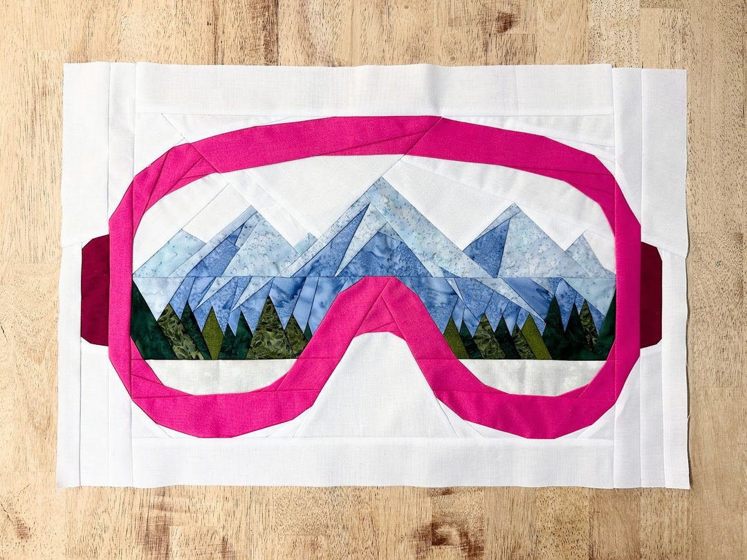 Ski Goggles Landscape FPP Patternpaper Piecing Quilt Block - Etsy
