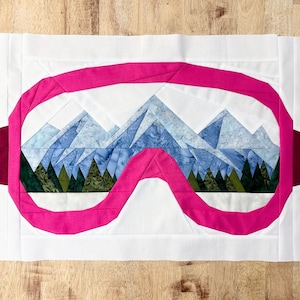 Ski Goggles Landscape FPP Pattern--paper Piecing Quilt Block - Etsy
