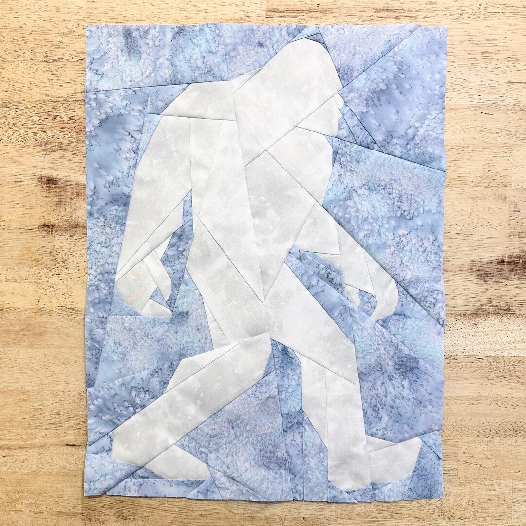Yeti Fpp--sasquatch--bigfoot--abominable Snowman--paper Piecing Quilt ...