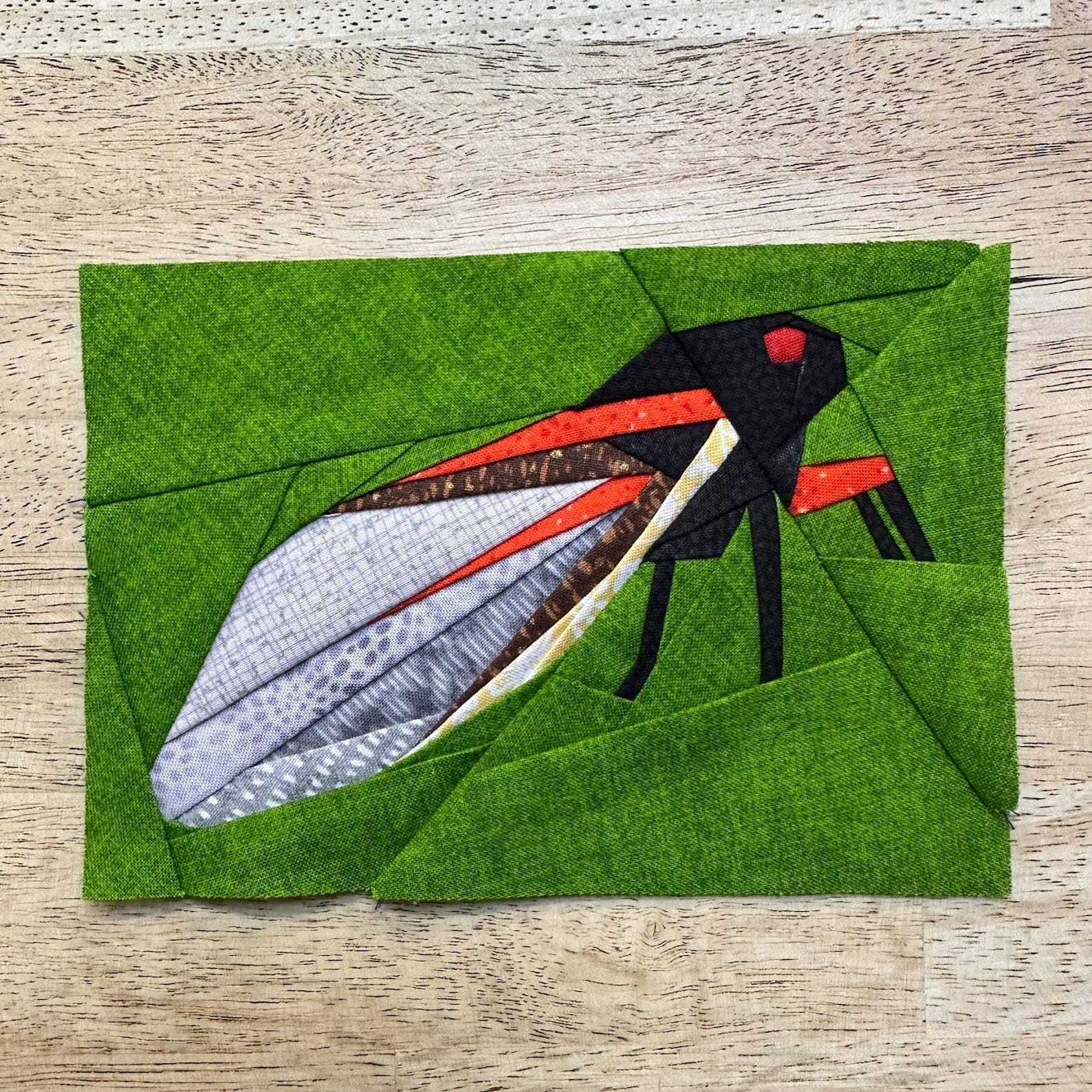 Cicada Fpp--paper Piecing Quilt Block Pattern - Etsy